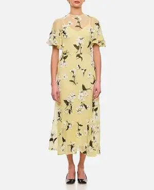 Erdem Midi Dress With Floral Embroidery