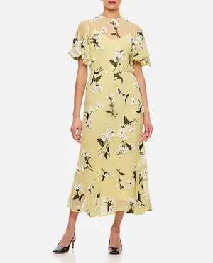 Erdem Midi Dress With Floral Embroidery