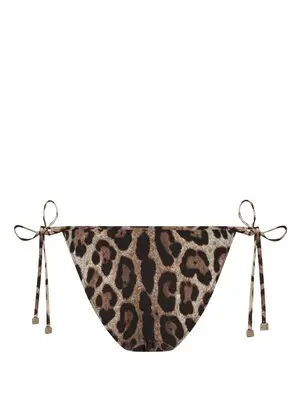 Dolce & Gabbana Leopard Print Bikini Bottom - Multi
