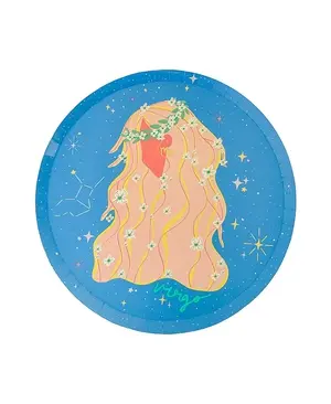 JOLLITY & CO Zodiac Themed Paper Party Dinner Plates, Set Of 8 - Virgo