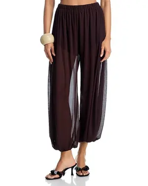Aqua Balloon Pull-on Pants - Brown