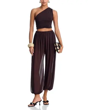 Aqua Balloon Pull-on Pants - Brown