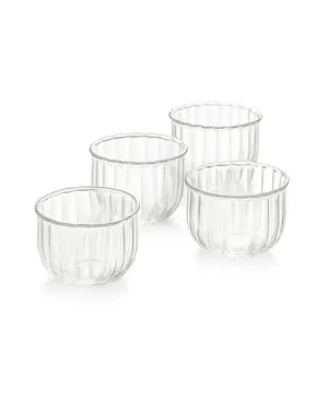 FLECK Kira Glass Cups Set Of 4 - Clear