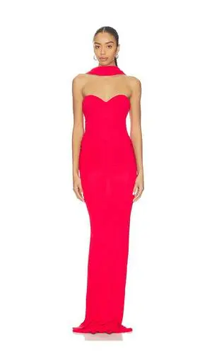 ILKYAZ OZEL Samsara Jersey Maxi Dress - Firedance