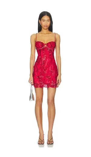 For Love & Lemons Opal Mini Dress - Red