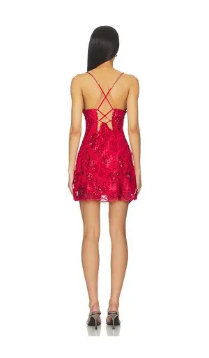 For Love & Lemons Opal Mini Dress - Red