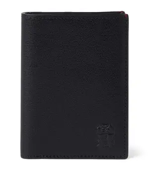 Brunello Cucinelli Calfskin Capretta Passport Holder - Black