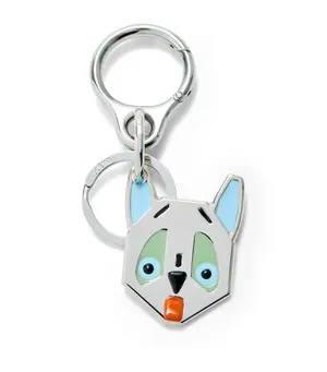Loewe X Louis Wain Futurist Cat Keyring - Silver