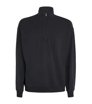 SKIMS Jersey Lounge Quarter-zip Sweater