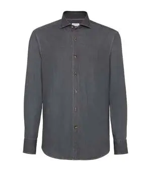 Men's Gray Denim Shirts