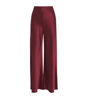 LESET Satin Barb Bias Trousers