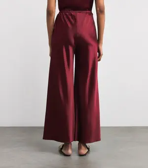 LESET Satin Barb Bias Trousers