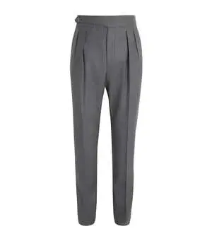 Ralph Lauren Purple Label Wool Pleated Byron Trousers