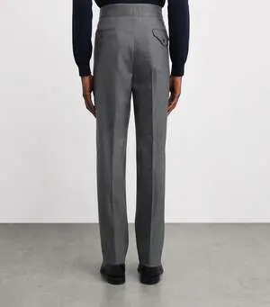 Ralph Lauren Purple Label Wool Pleated Byron Trousers