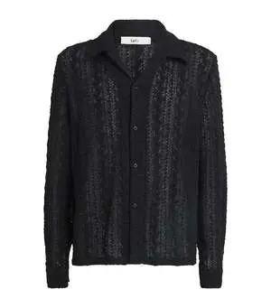 Séfr Wool-blend Lace Jagou Shirt
