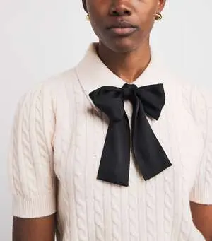 Sandro Virgin Wool-cashmere Cable Knit Sweater