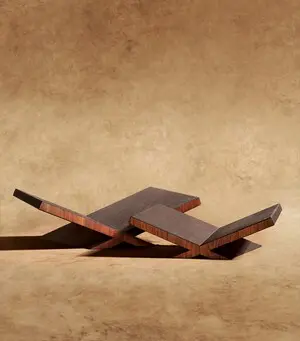 Assouline Walnut Leather Bookstand