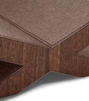 Assouline Walnut Leather Bookstand