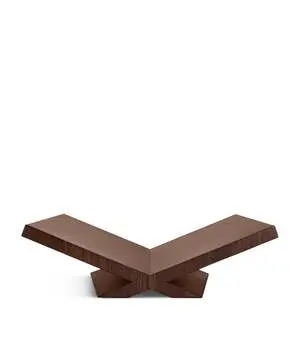 Assouline Walnut Leather Bookstand - Brown