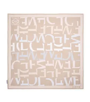 Loewe Silk Twill Scarf - Beige