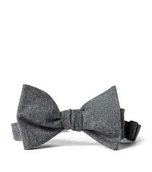 Brunello Cucinelli Virgin Wool Bow Tie - Grey