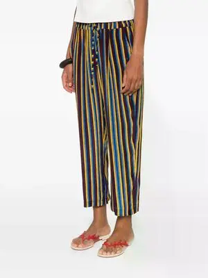 YAVI Striped Drawstring Trousers