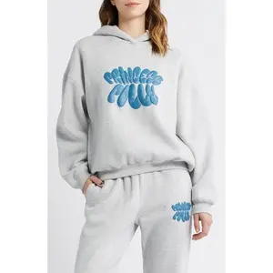 Princess Polly Puffy Logo Hoodie - Grey