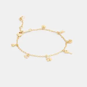 COACH Mini Icons Charm Bracelet - Gold
