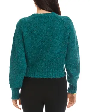 Karen Kane Pearl Button Cardigan Sweater - Teal