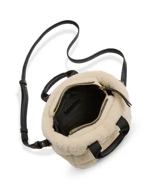 Moncler Micro Caradoc Faux Fur Crossbody Bag