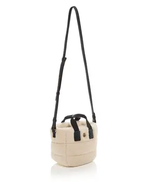 Moncler Micro Caradoc Faux Fur Crossbody Bag