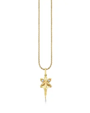 SYDNEY EVAN 14k Yellow Diamond Fairy Charm Necklace - Gold