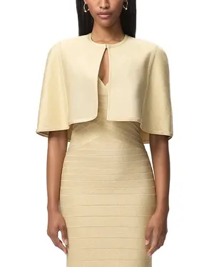 Herve Leger The Juliette Cape - Metallic Gold