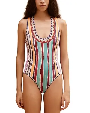 ALEMAIS Michelle Scoop Neck One Piece Swimsuit - Multi
