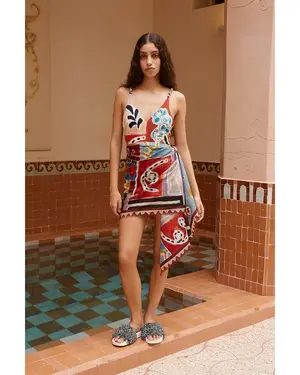 ALEMAIS Michelle Patchwork Printed Swimsuit