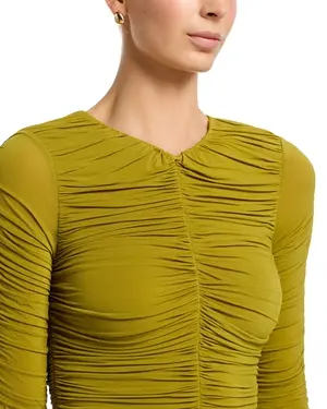 Tove Eira Gathered Maxi Dress - Lime
