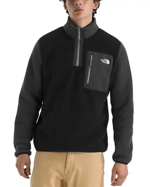 The North Face Yumiori Quarter Zip Fleece Pullover - Black/asphalt /mountain
