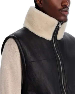 Helmut Lang Relaxed Fit Shearling Vest