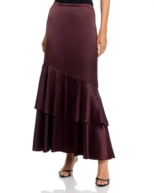 AREA STARS Tiered Maxi Skirt