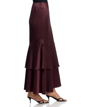 AREA STARS Tiered Maxi Skirt