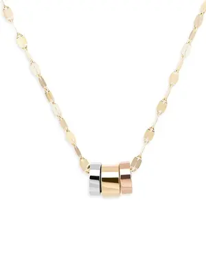 Lana Jewelry Triple Ring Pendant Necklace - Gold