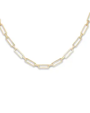 Lana Jewelry 14k Yellow Paperclip Chain Collar Necklace - Gold