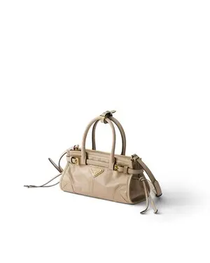 Prada Leather Mini Handbag - Travertine