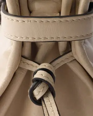Prada Leather Mini Handbag - Travertine