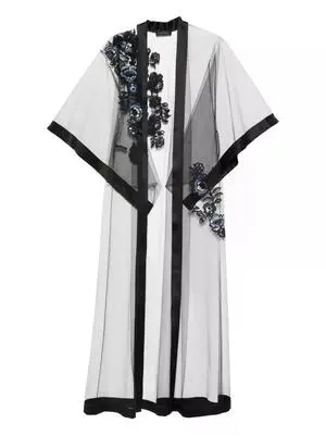 Carine Gilson Embroidered Robe - Black
