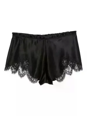 Carine Gilson Lace Trim Silk Shorts