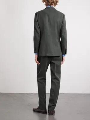 Thom Sweeney Double-breasted Linen Suit