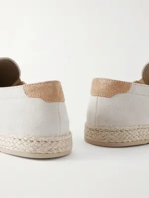 Brunello Cucinelli Suede Espadrilles - White