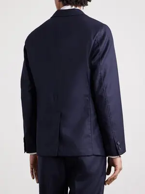BEAMS Wool-blend Flannel Blazer - Blue