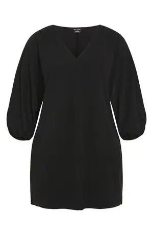 City Chic Oakleigh Long Sleeve Mini Shift Dress